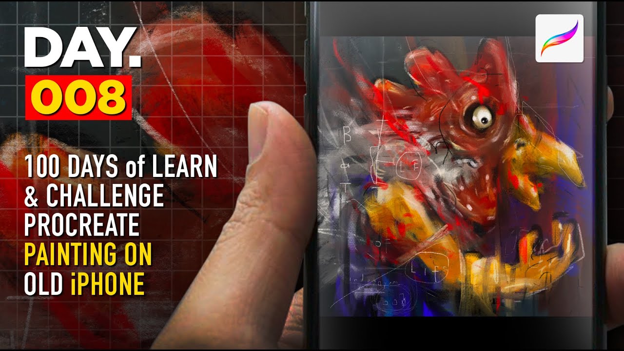 Procreate Painting On Iphone Day 008 Youtube