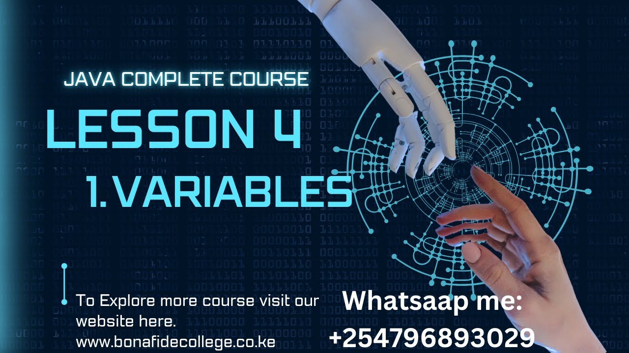 Java Complete Course Lesson 4 Variables Youtube