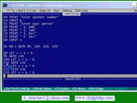 Qbasic Tutorial 6 User Input Qb64