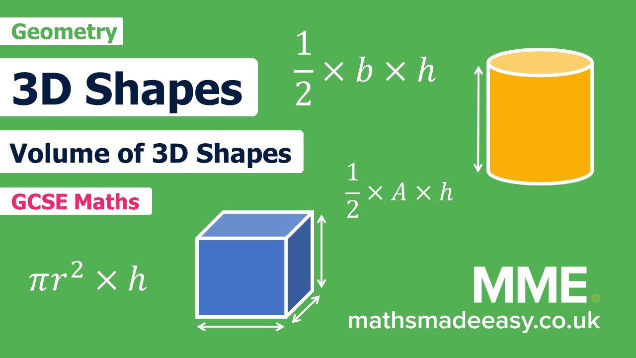 Geometry Volume Of 3d Shapes Youtube