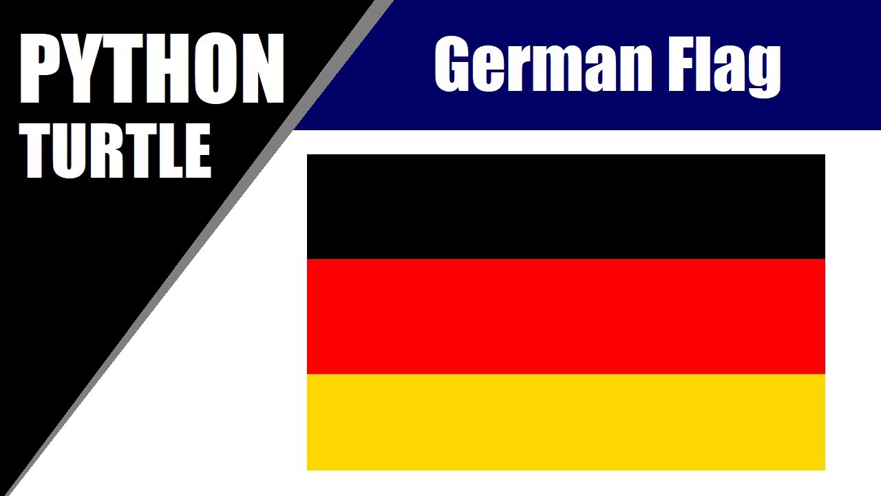 Python Turtle Draw Germany National Flag In Python Turtle Graphics By