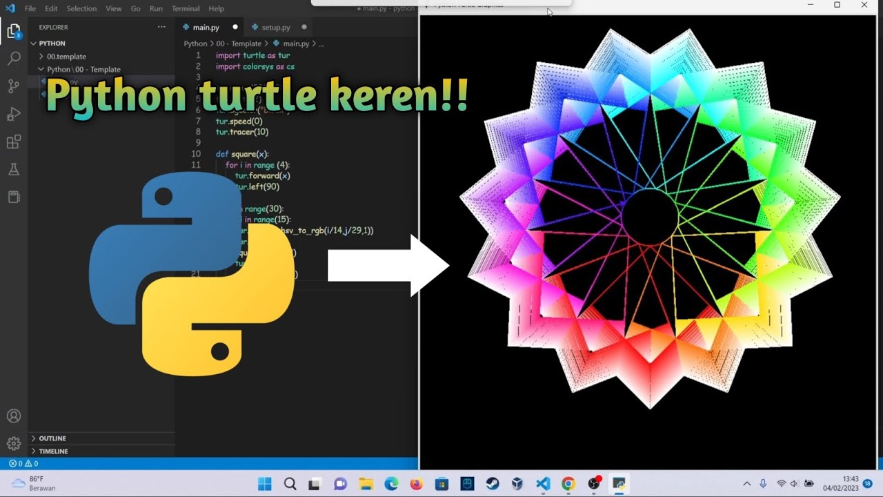 Python Turtle Keren рџђў 1 Python Graphics Youtube