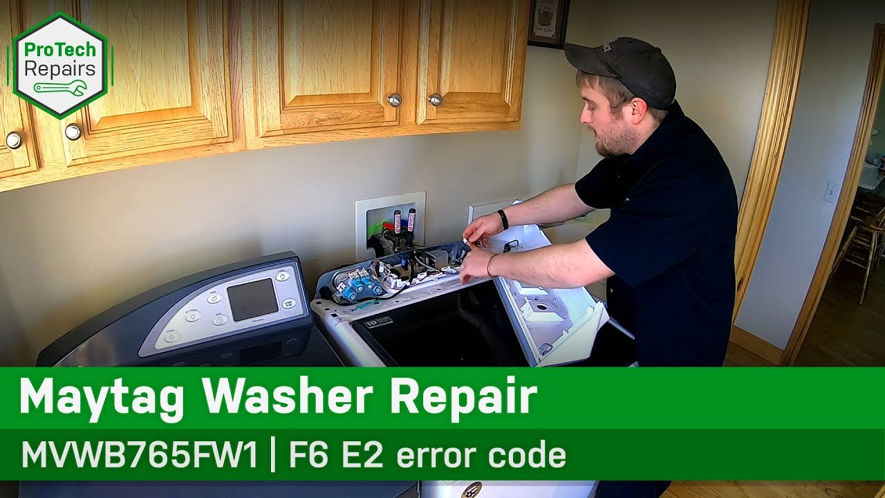 Maytag Whirlpool Washer Error Codes F6 E2 Diagnostic Repair