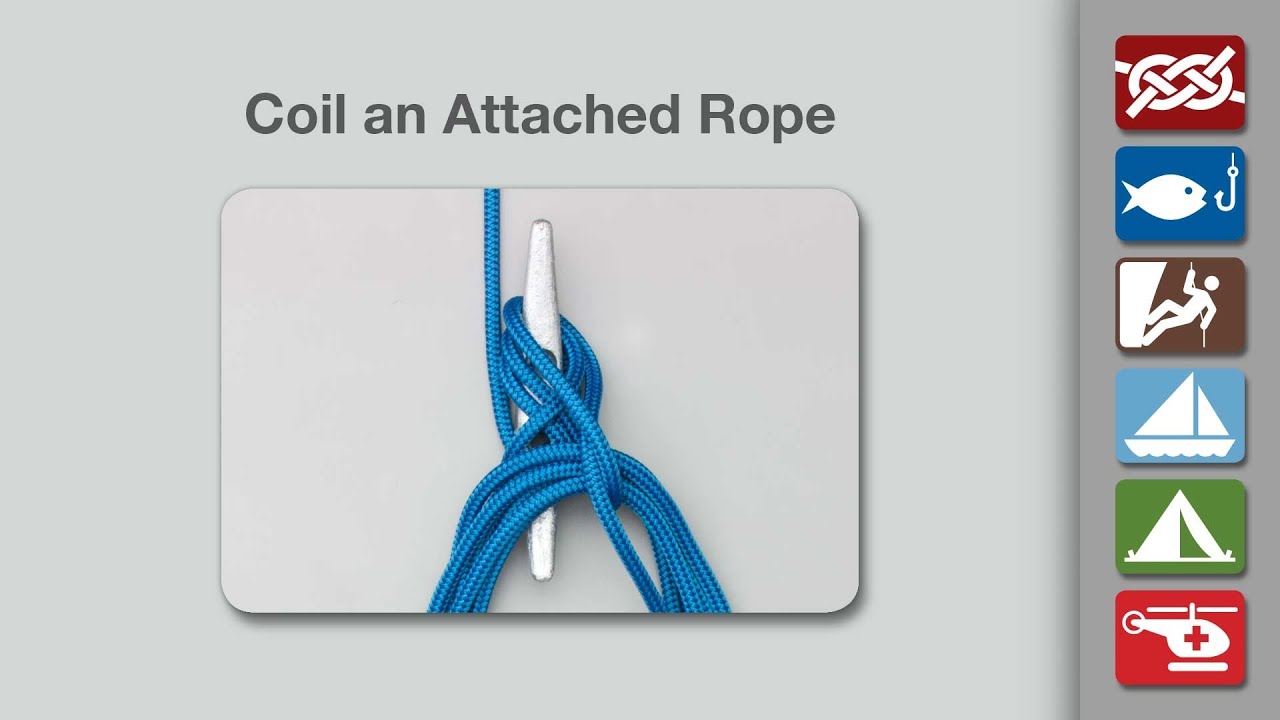 Coiling Rope How To Coil Rope Attached Youtube