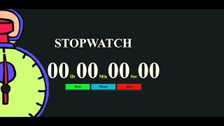 How To Create A Stopwatch Using Javascript Make Stopwatch With Html Css