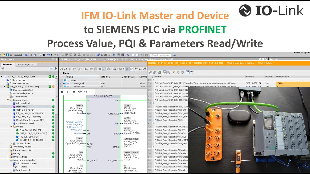 Iolk02 2 Io Link Integration Into Plc Ifm Master Al1102 Pn With