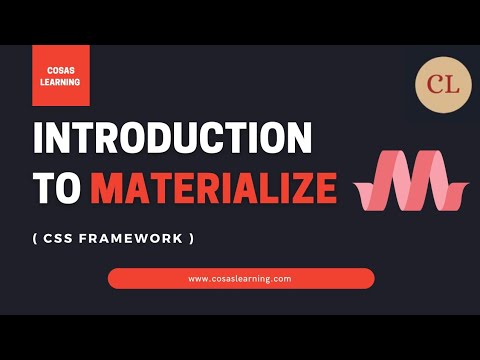 Introduction To Materialize Css Css Framework Materialize Youtube