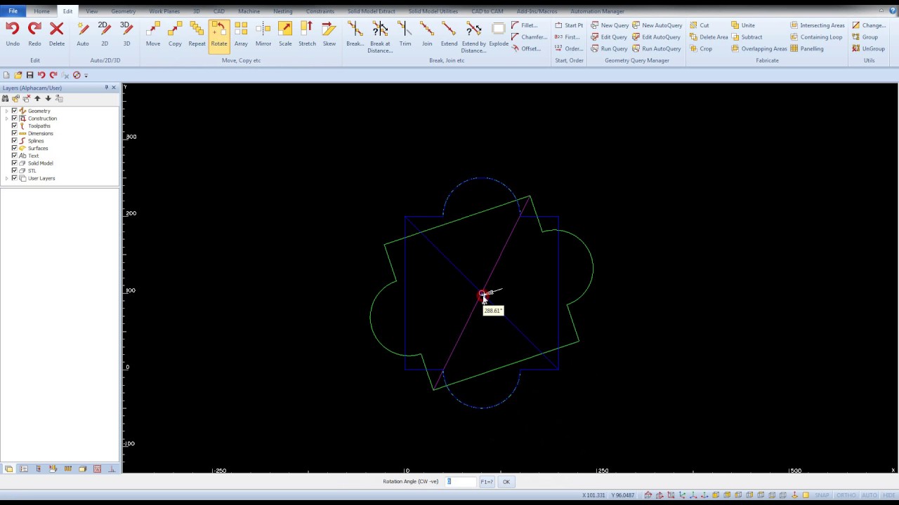 Alphacam Basics Rotate Youtube