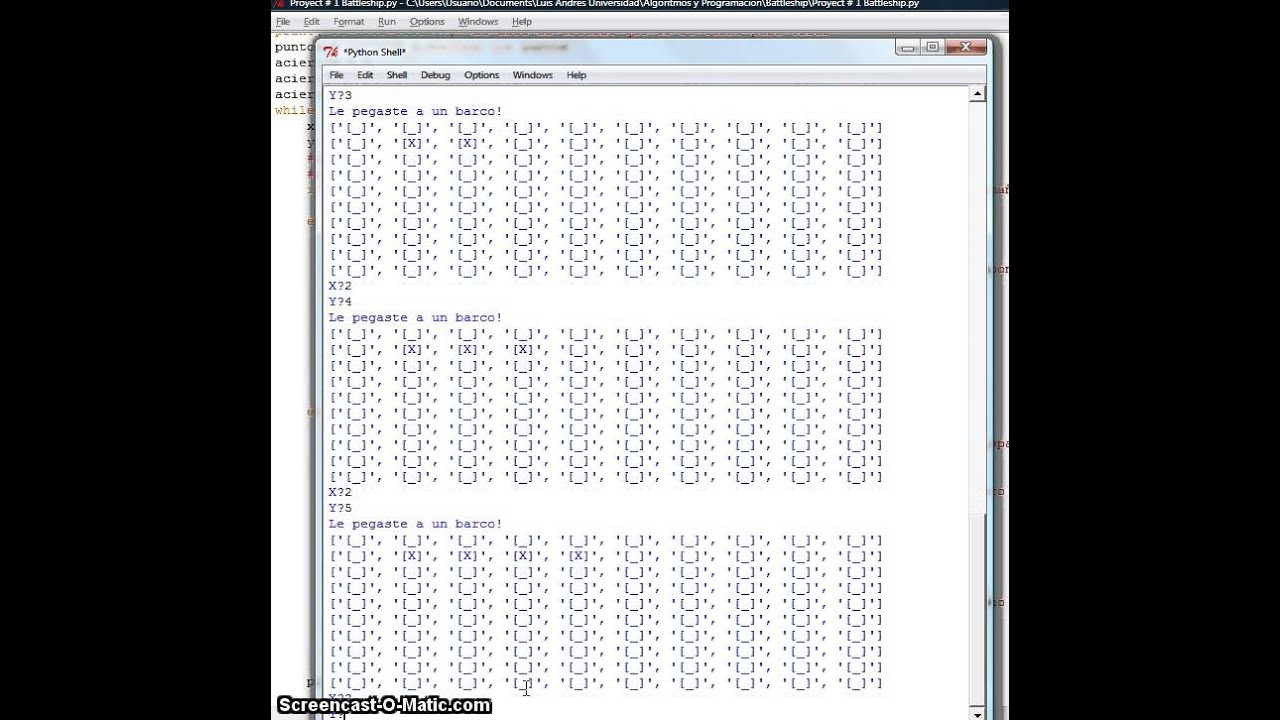 Projecto Battleship Python Youtube