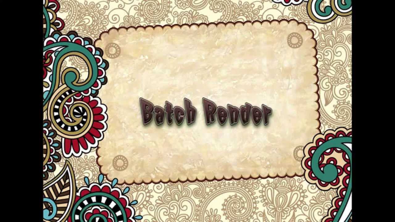Batchrender Youtube
