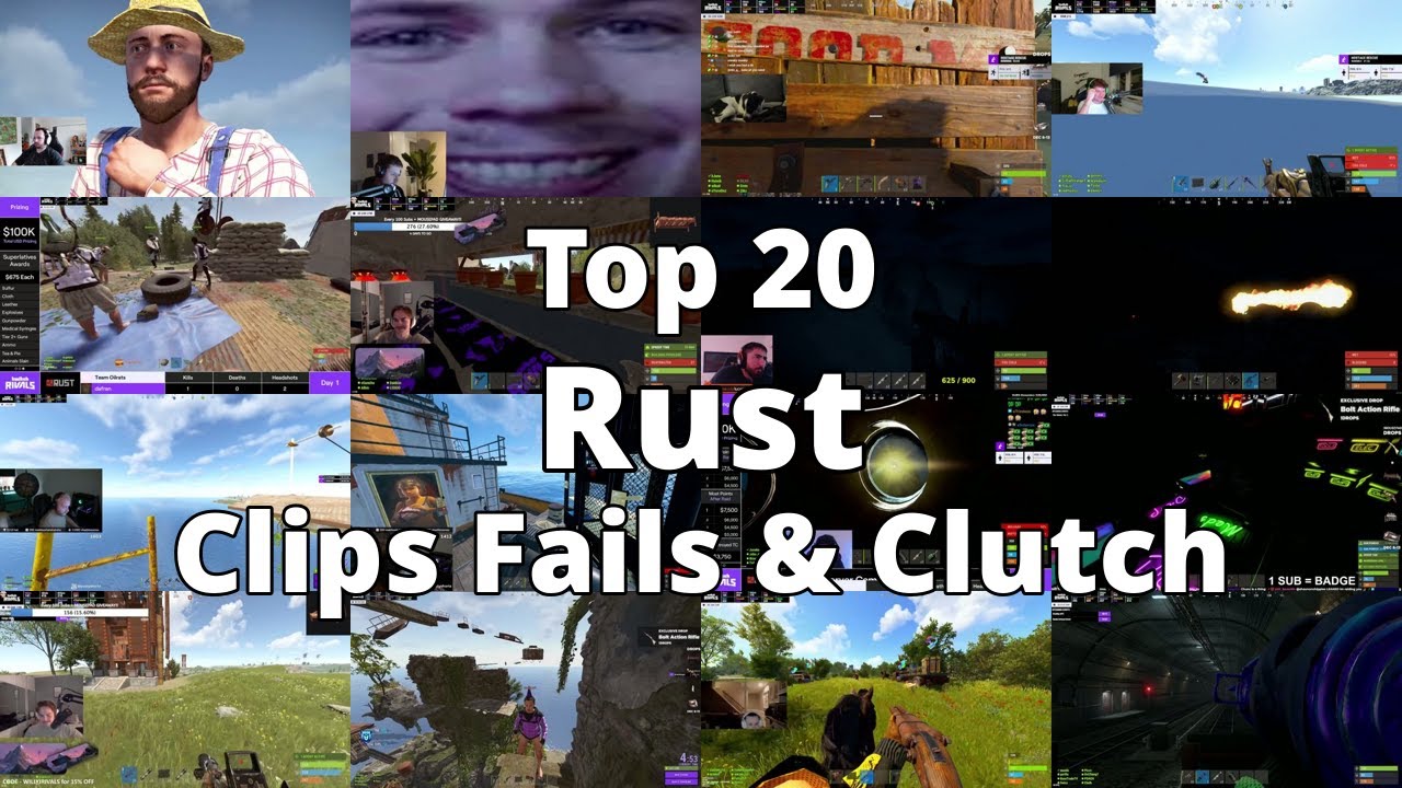 Top 20 Rust Clips Fails Clutch This Week Youtube