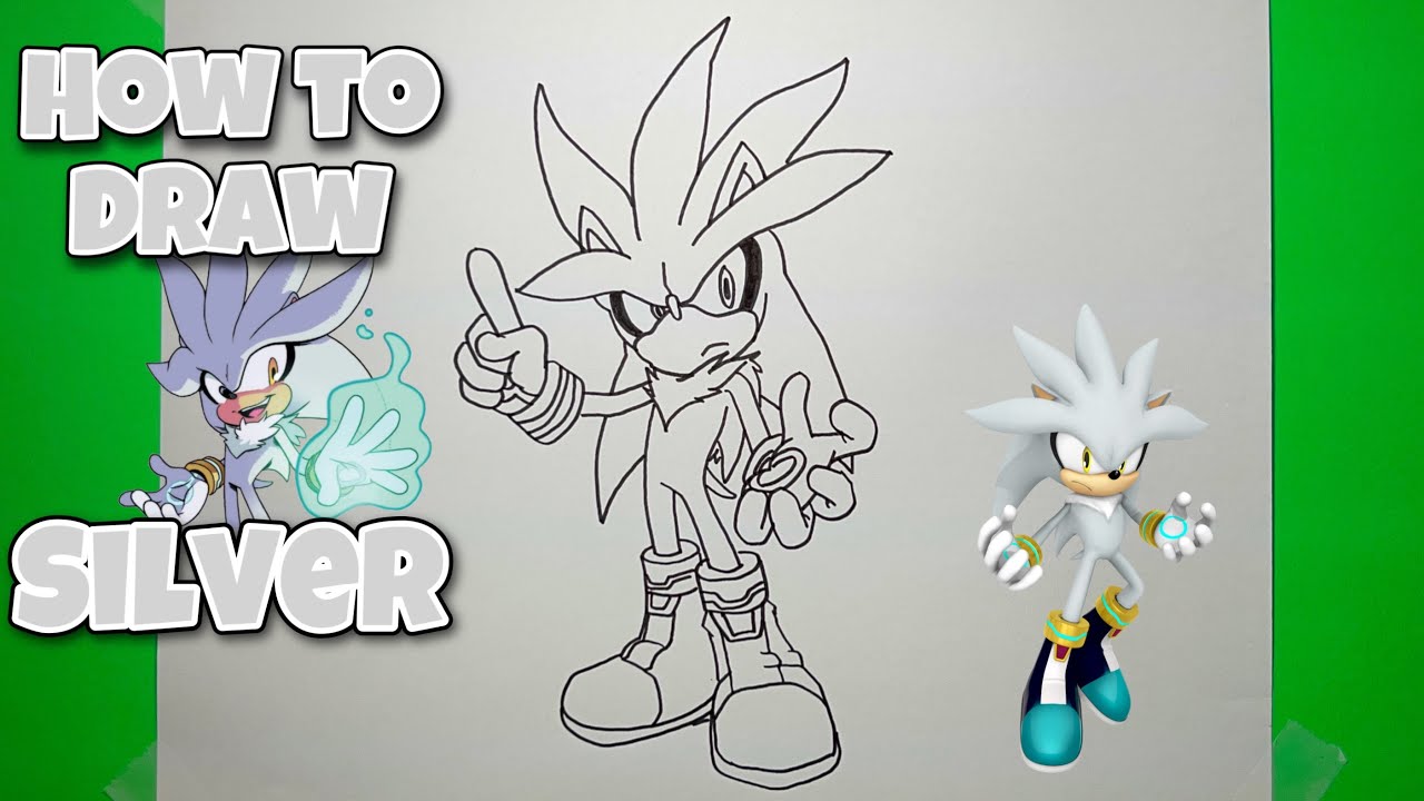 How To Draw Silver The Hedgehog Step By Step Tutorial Drawing