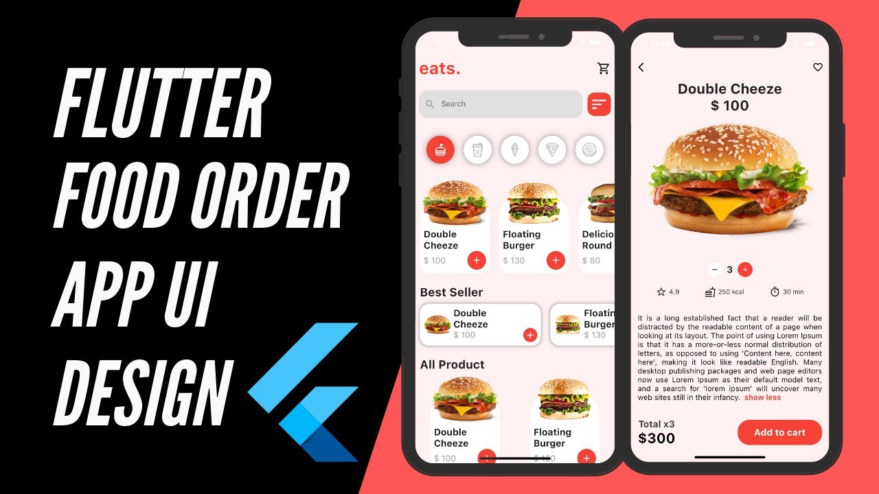 Flutter Food Order App Flutter Ui Speed Code Youtube