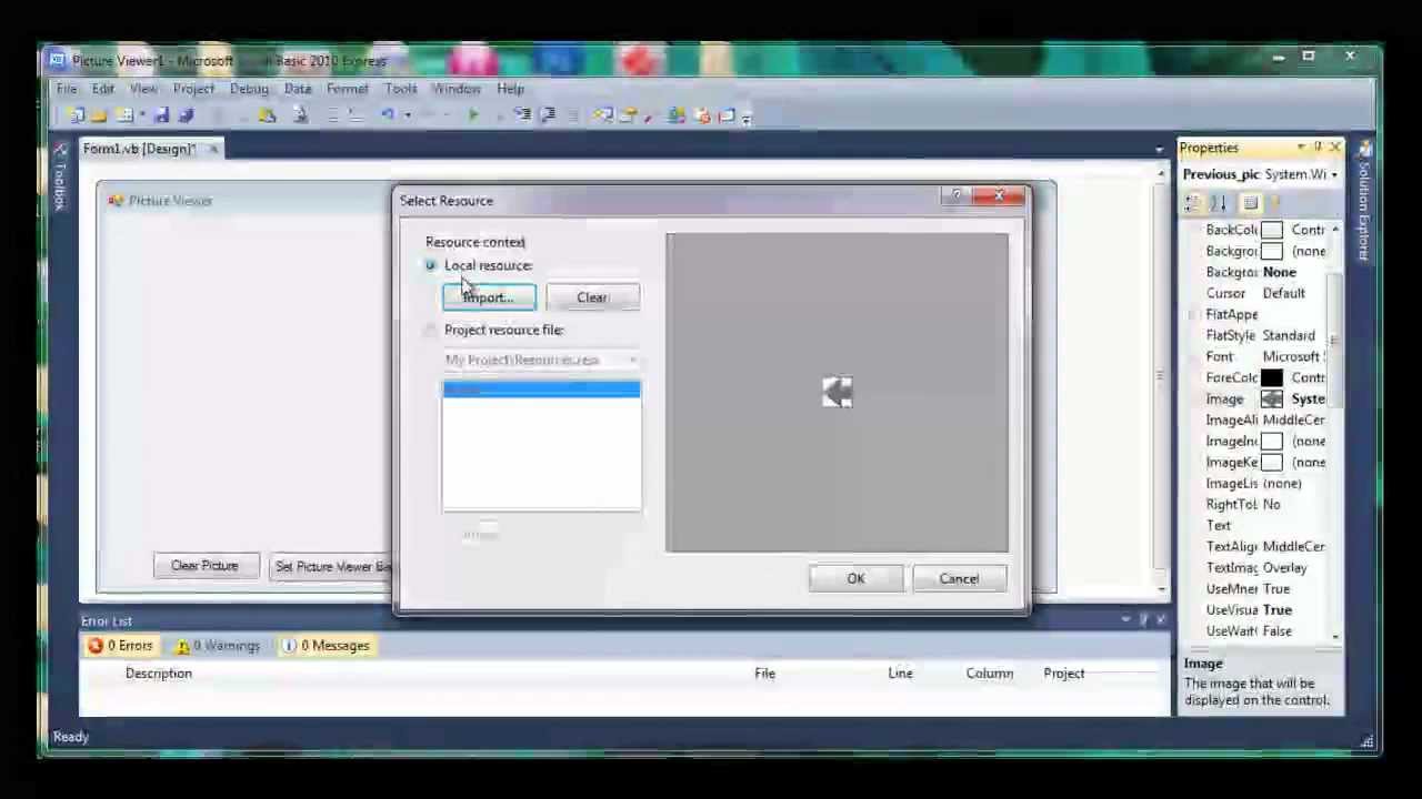 Visual Basic Picture Viewer Tutorial Youtube