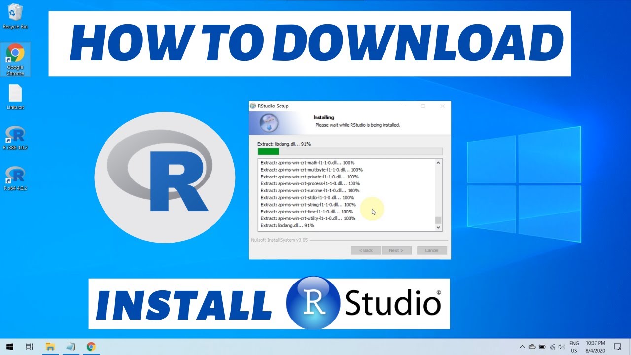 How To Download R And Install Rstudio On Windows 10 2021 Youtube
