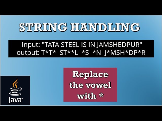 Java Program To Remove Vowels From String