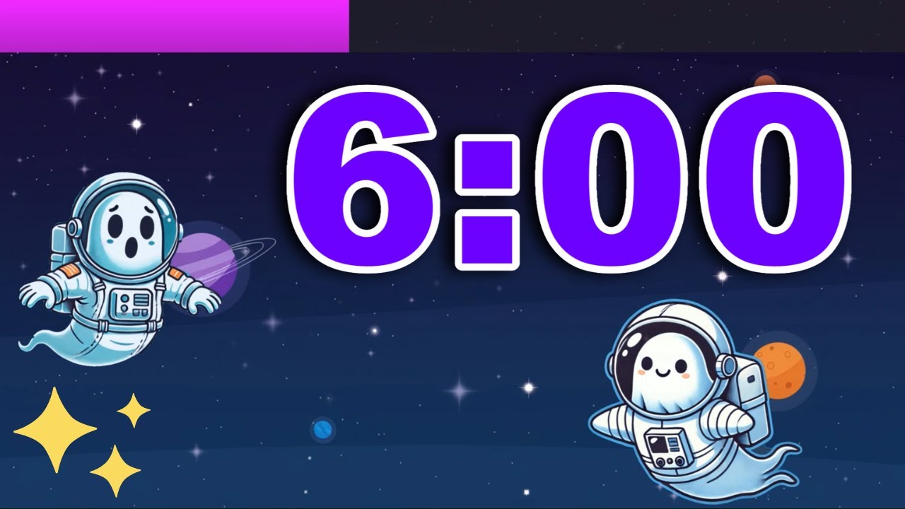 6 Minute Space Ghosts Countdown Timer With Playful Music For Kids рџћµв ђ