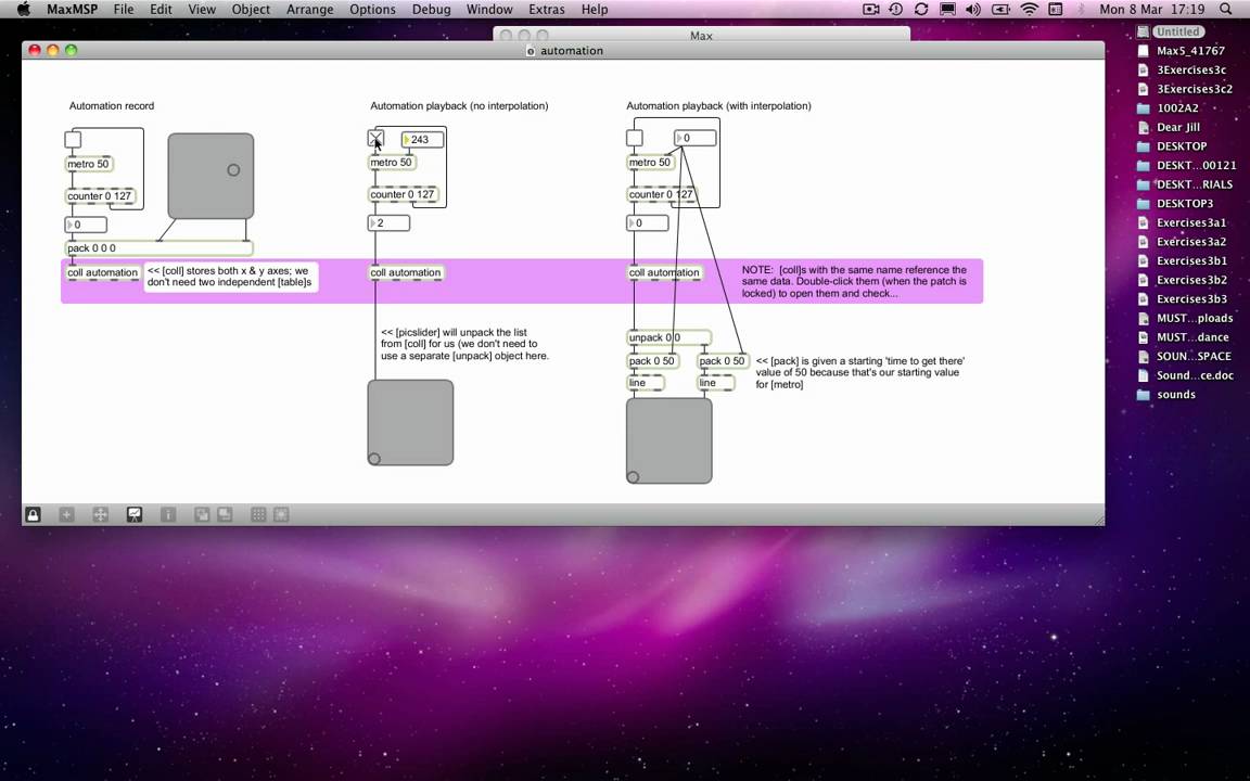 Max Msp Tutorial 03c3 Automating Data Line Object 3 Youtube