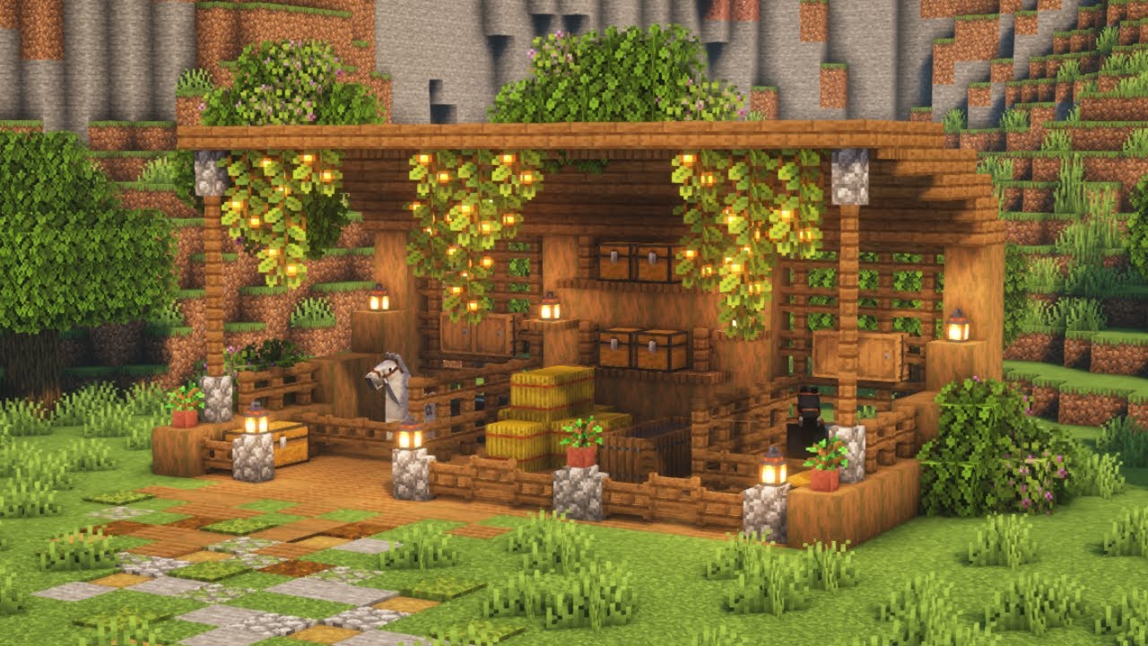 Minecraft How To Build An Aesthetic Stable Tutorial Youtube