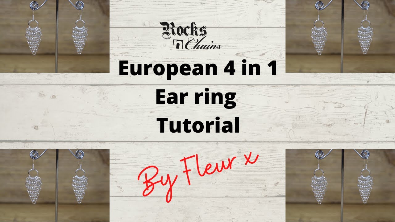Jewellery Making European 4 In 1 Decreasing Chain Maille Ear Ring