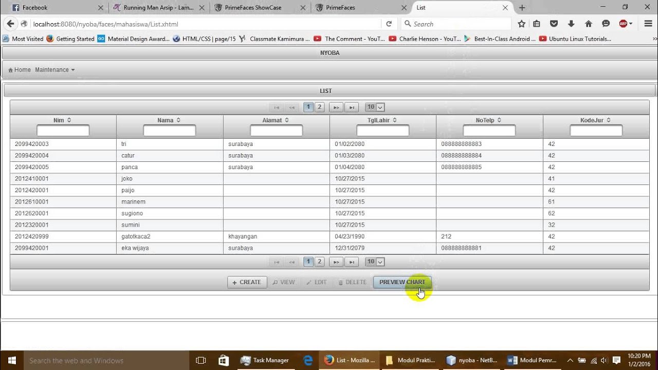 03 Primefaces Chart Graph Youtube