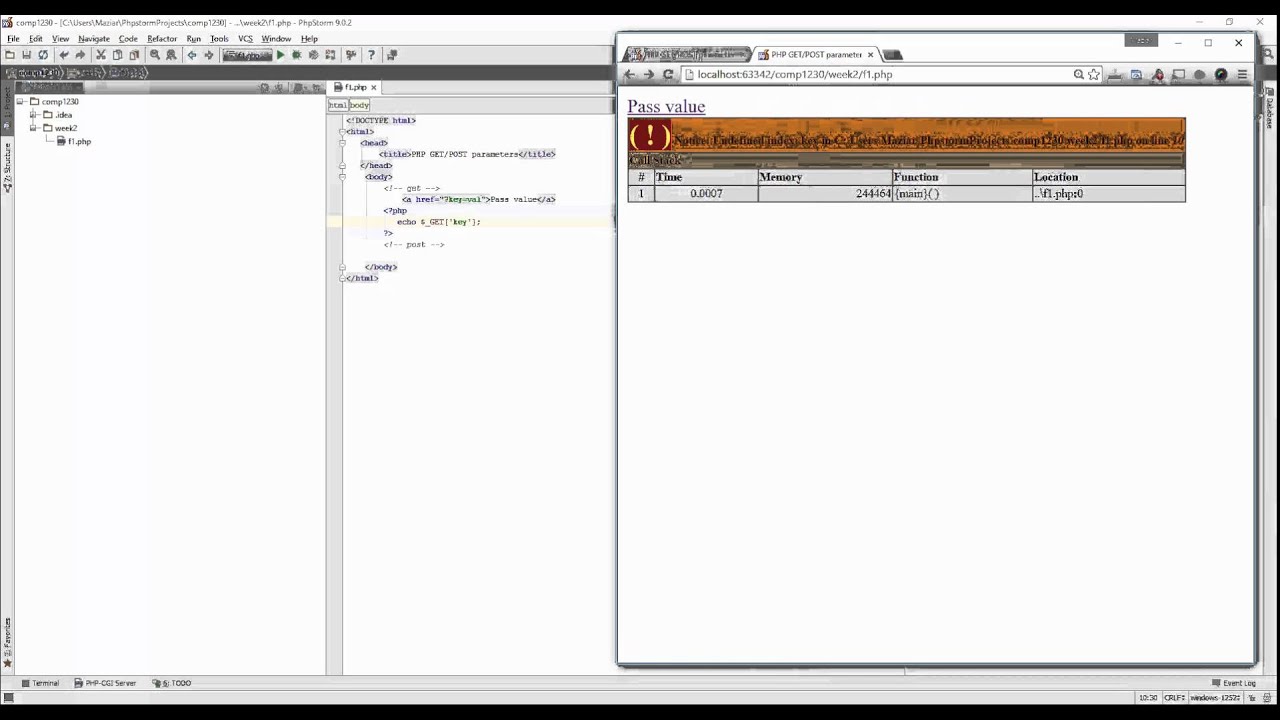 Php Post And Get Method Youtube