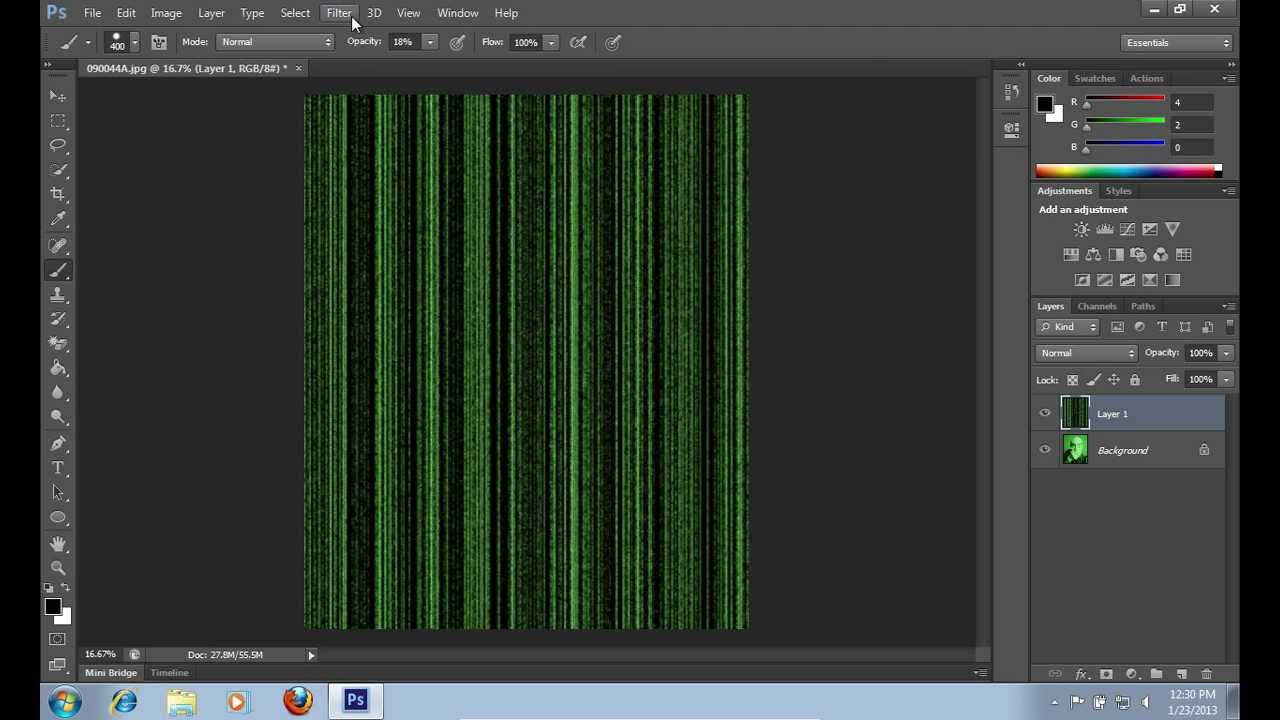 How To Create A Matrix Effect In Photoshop Cs6 Youtube