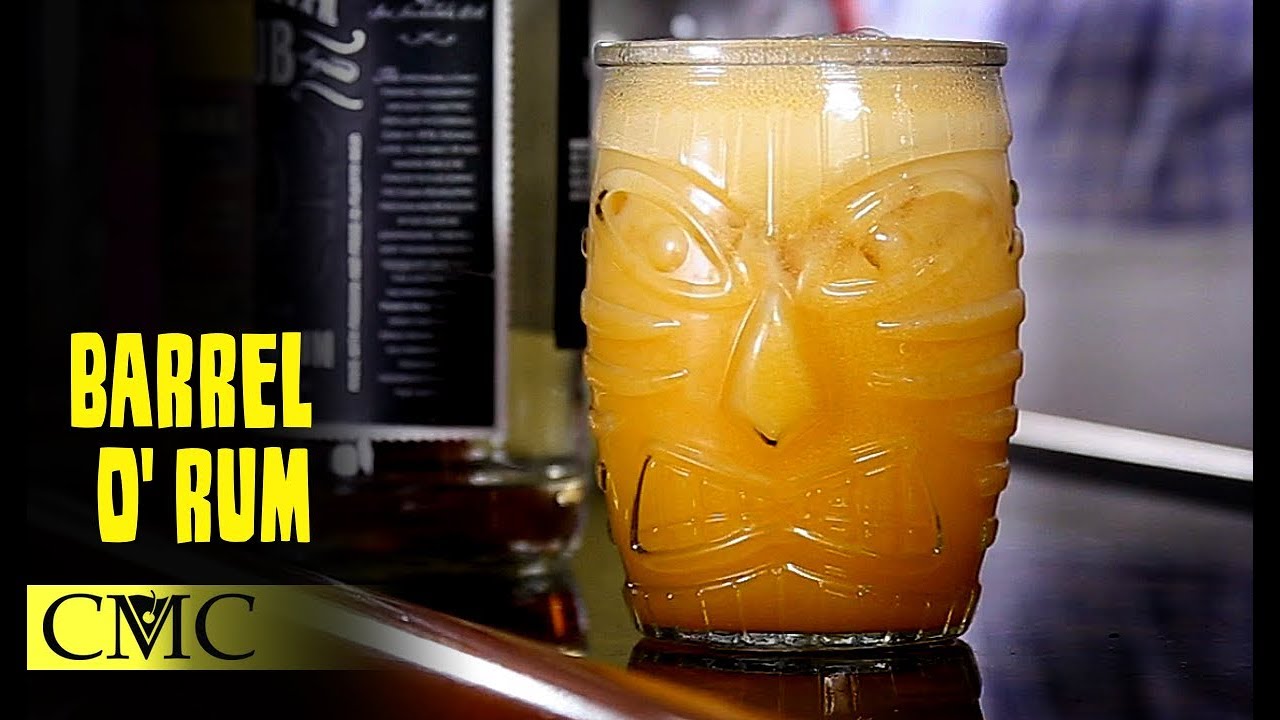沙 沙 How To Make The Barrel O Rum Tiki Drink Month Youtube