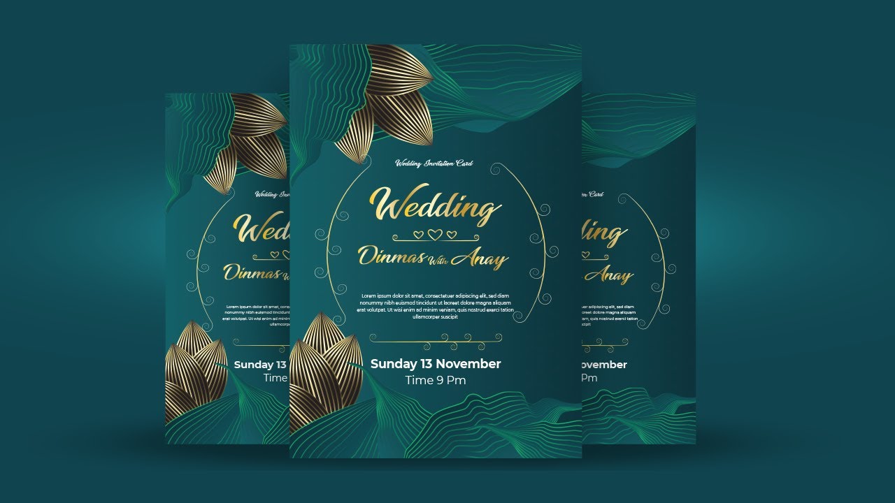 Professional Wedding Invitation Card Templates Design Adobe