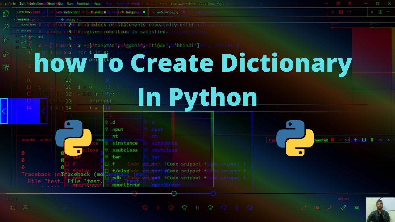 How To Create Dictionary In Python Youtube