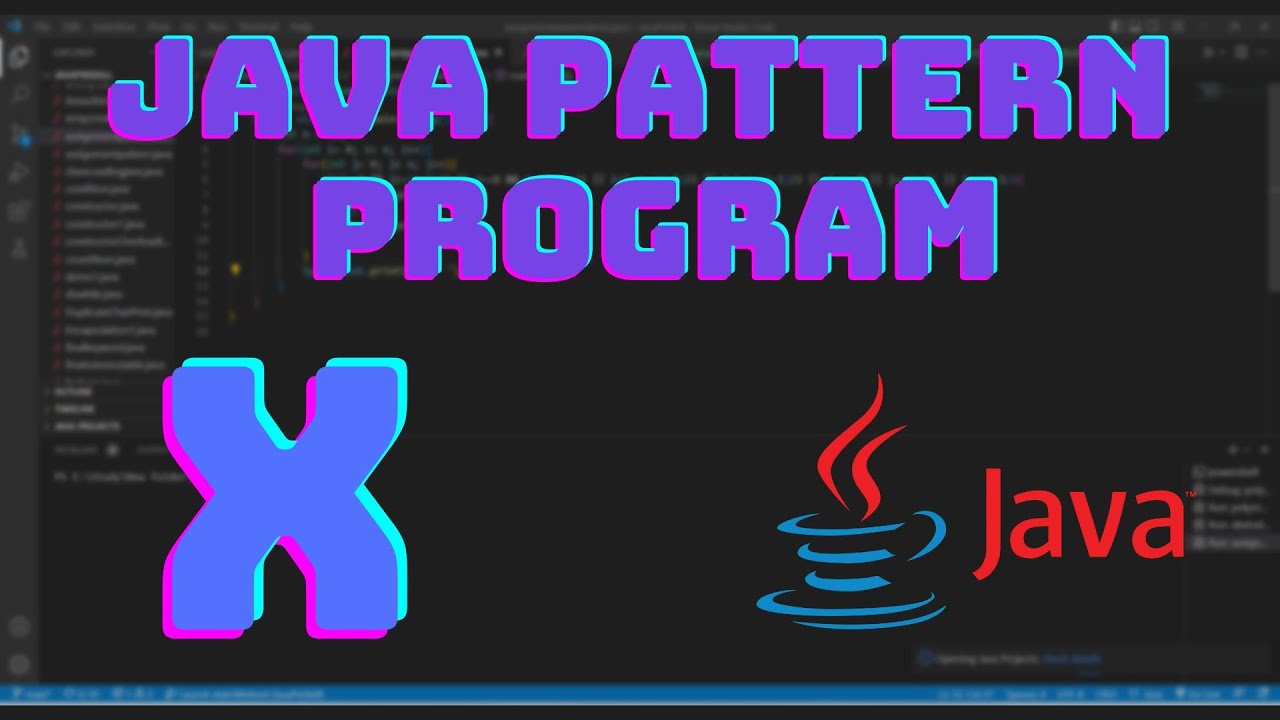 Print Pattern X In Java With Logic Print X Shape Pattern In Java X