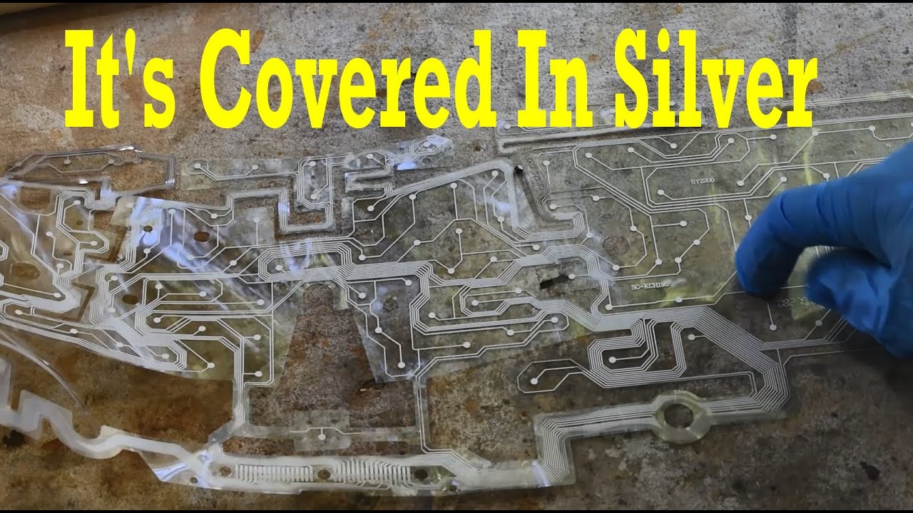 Silver Recovery From Computer Keyboard Mylars Youtube