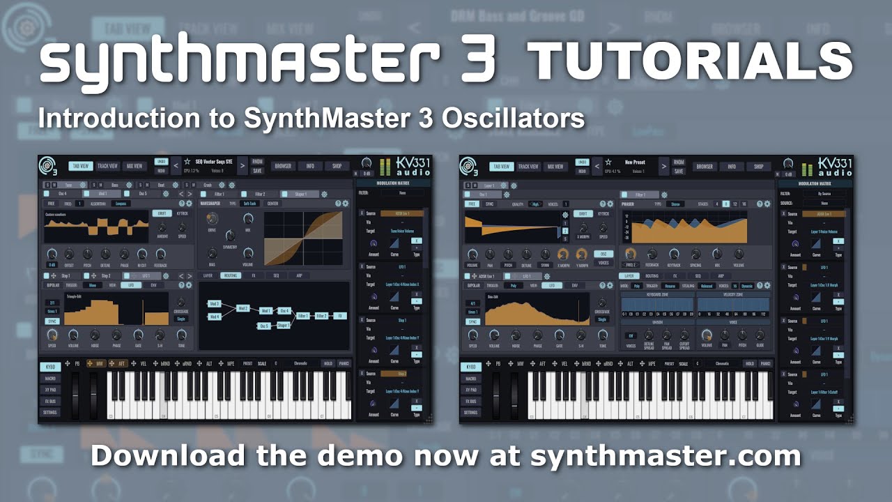 Introduction To Synthmaster 3 Oscillators Youtube