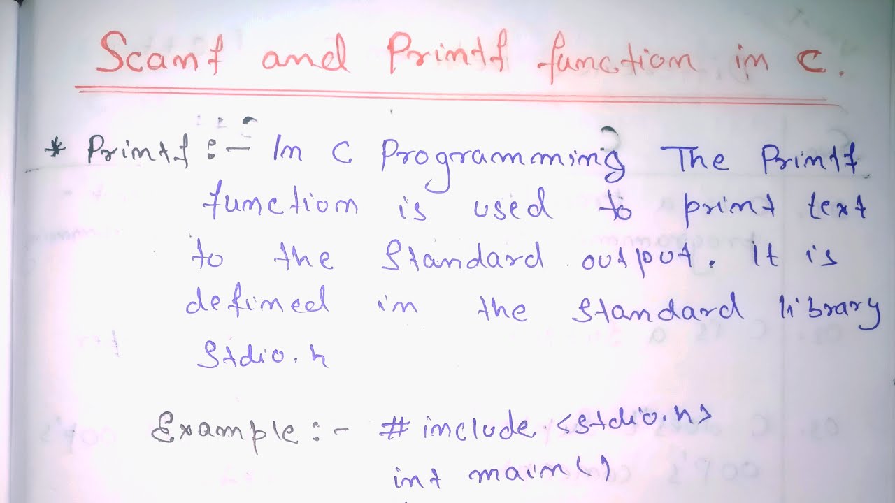 Printf And Scanf Function In C Programming Printf And Scanf With