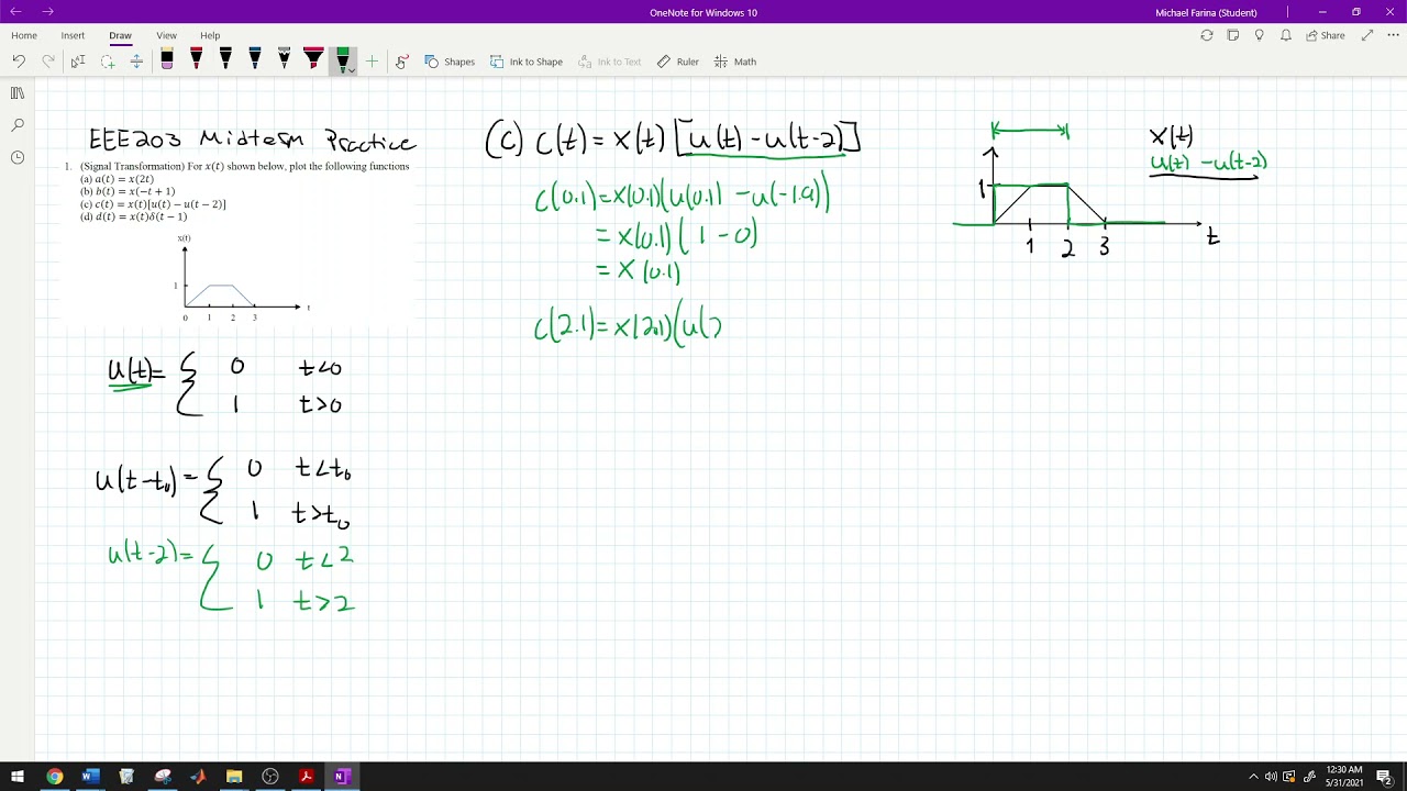 Problem 1c Eee203 Practice Midterm Youtube