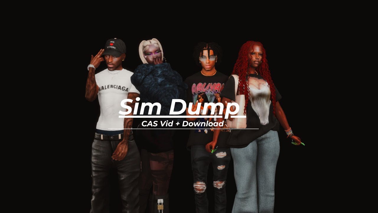 Sim Dump 1 Cas Vid Download Links Sims 4 Free Download Youtube