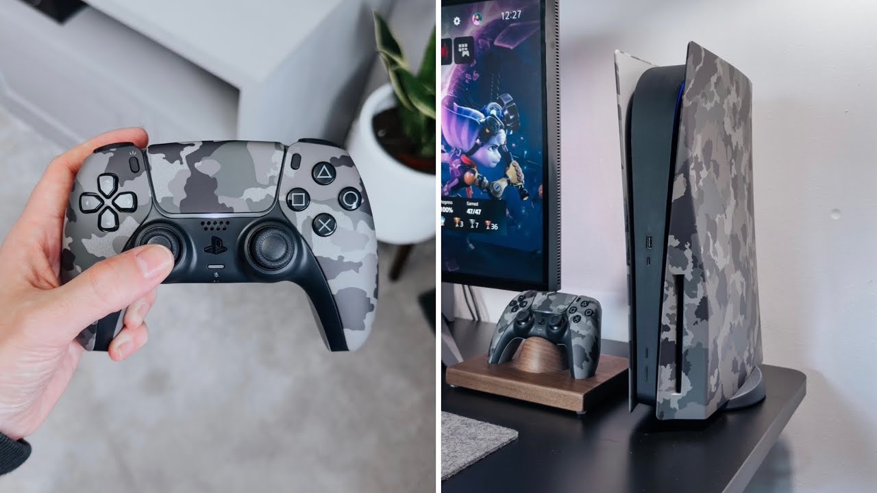 Sony S New Ps5 Camouflage Controller Console Covers Youtube