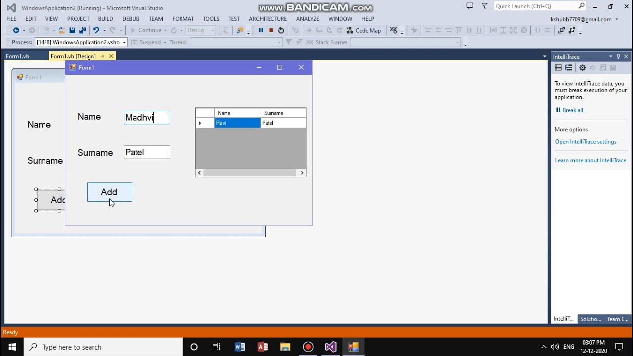 Visual Basic Net Tutorial How To Use Datagridview Add Row Youtube