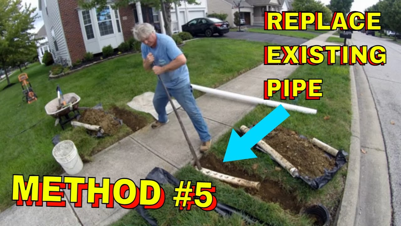 Diy Sidewalk Tunnel For Downspout Drains Sump Pump Drain Installations