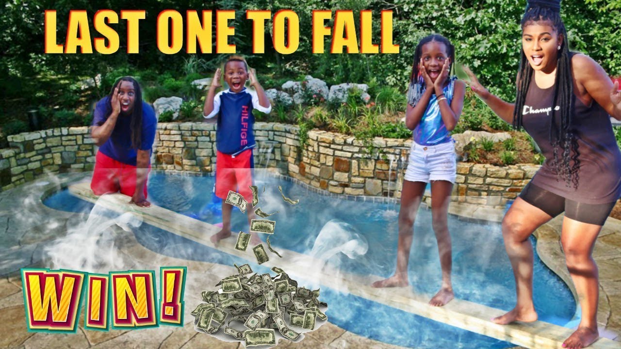 Last To Fall In The Pool Wins 1 000 Youtube