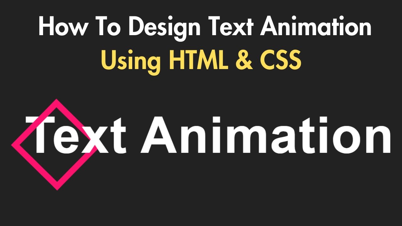 How To Animate Text Using Html And Css Animation For Website Using