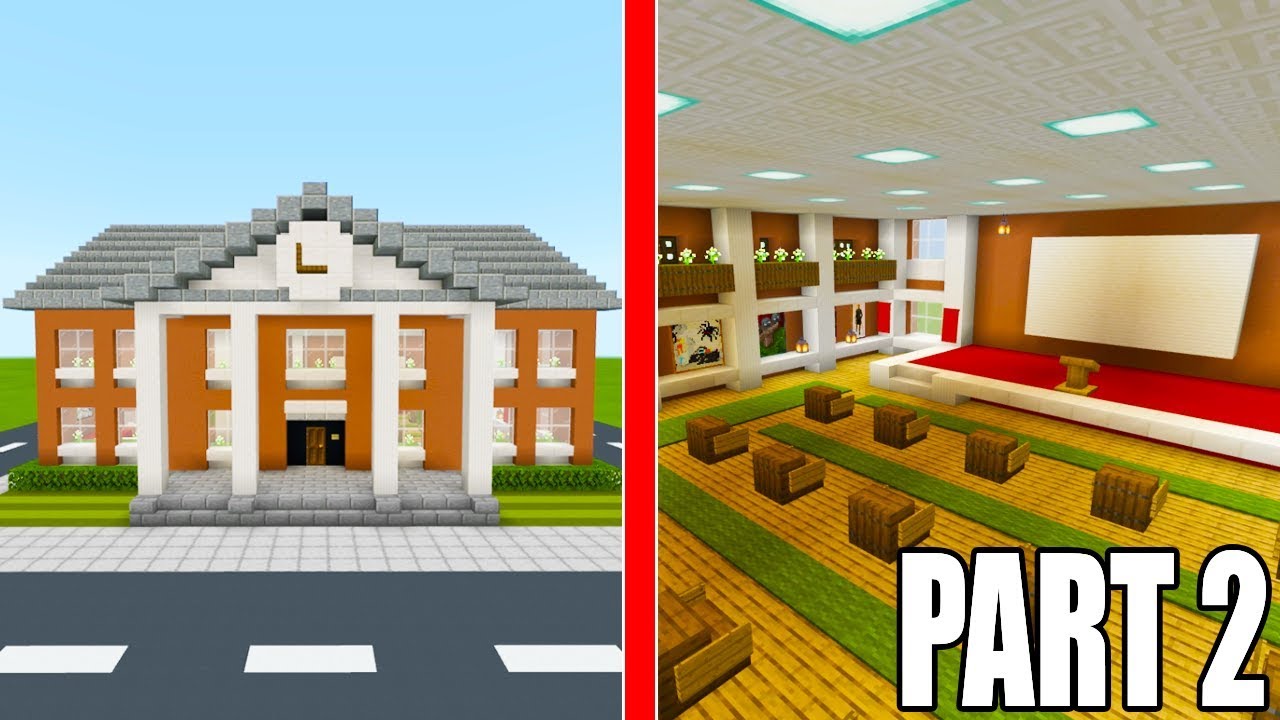 Minecraft Tutorial How To Make A Town Hall Part 2 2019 City Tutorial