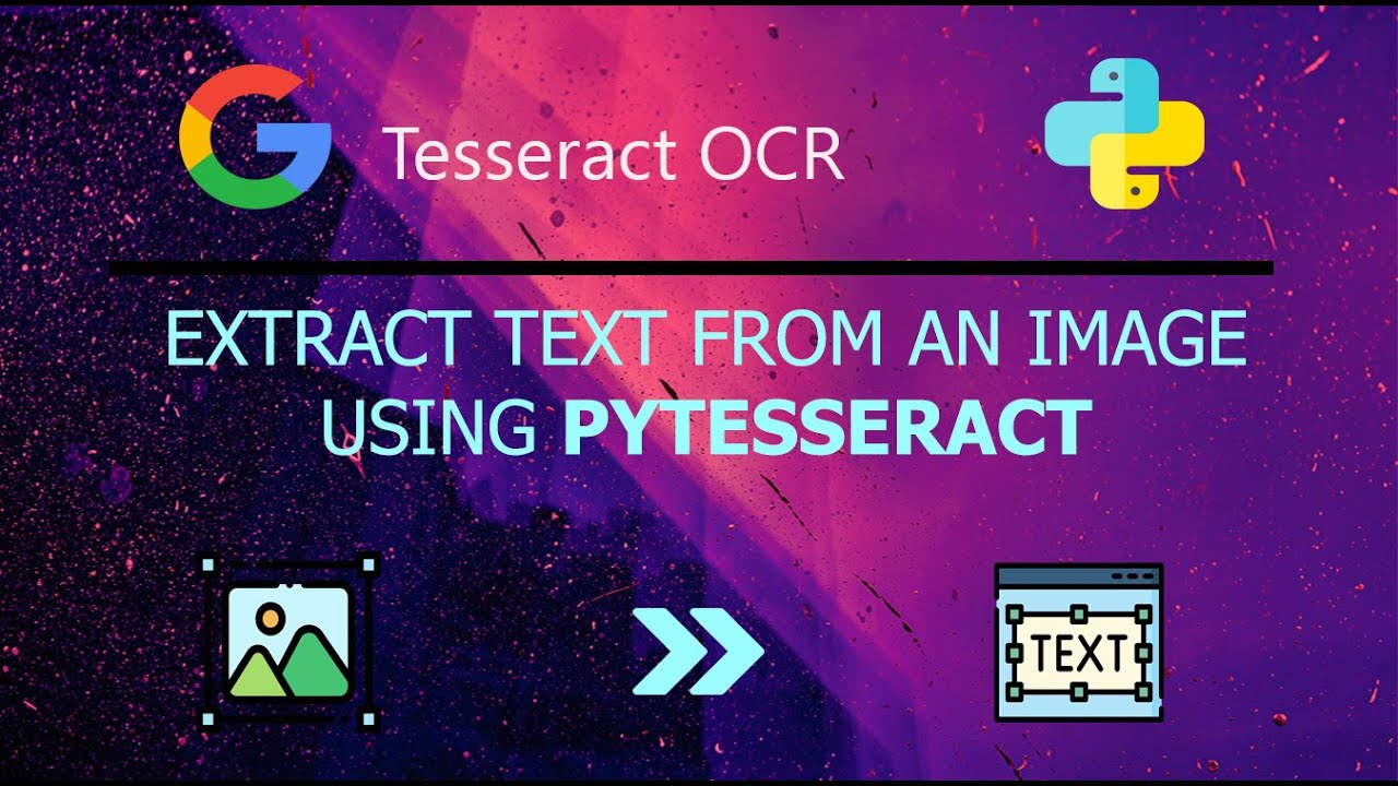 Extract Text From An Image Using Python And Tesseract Ocr Youtube
