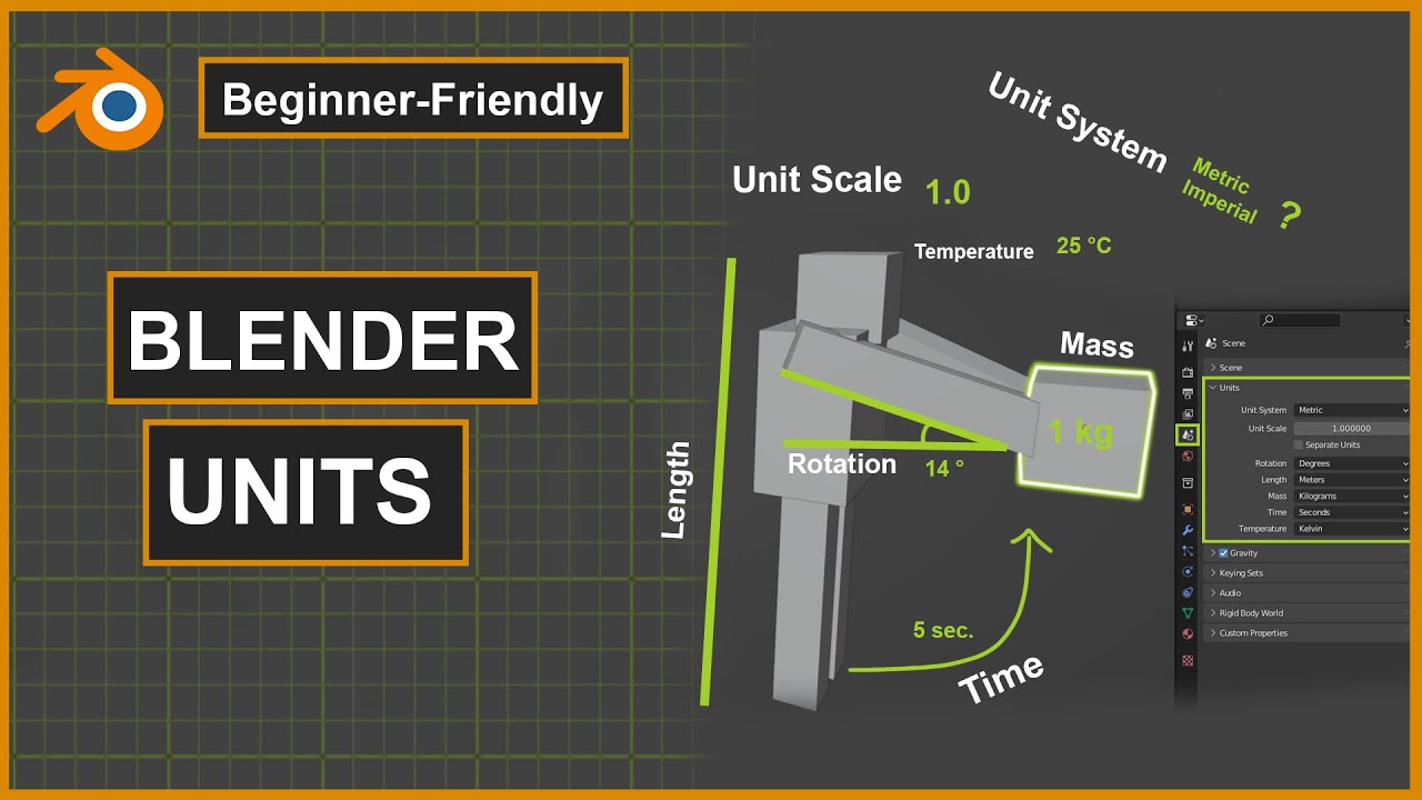 Blender Units Beginner Friendly Tutorials Youtube