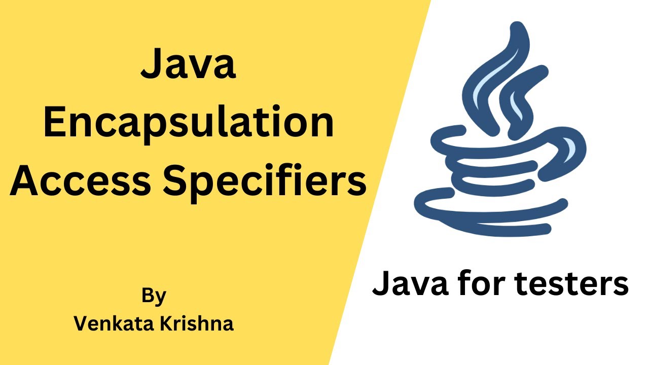 Java Encapsulation Access Specifiers Youtube