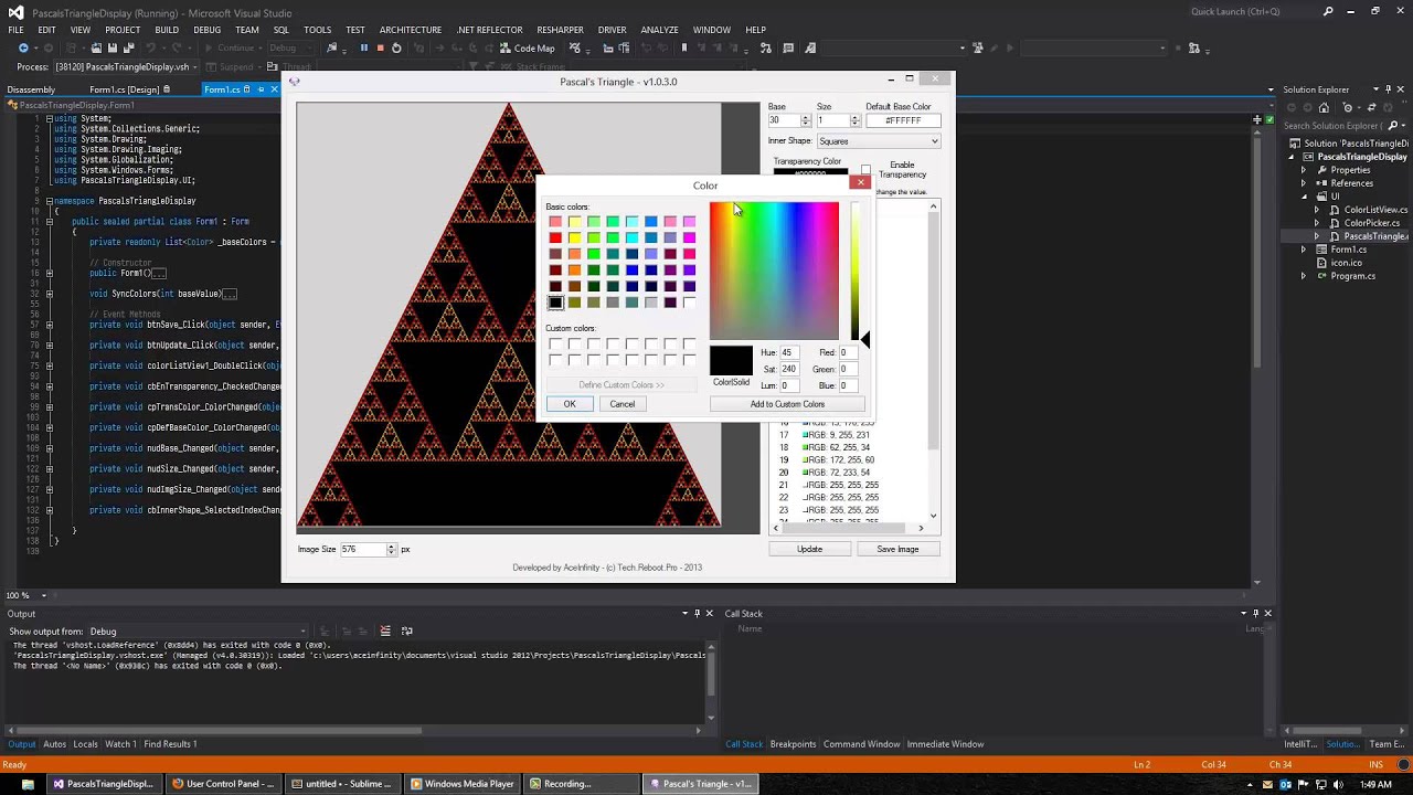 Pascal S Triangle Program Updated Version Youtube