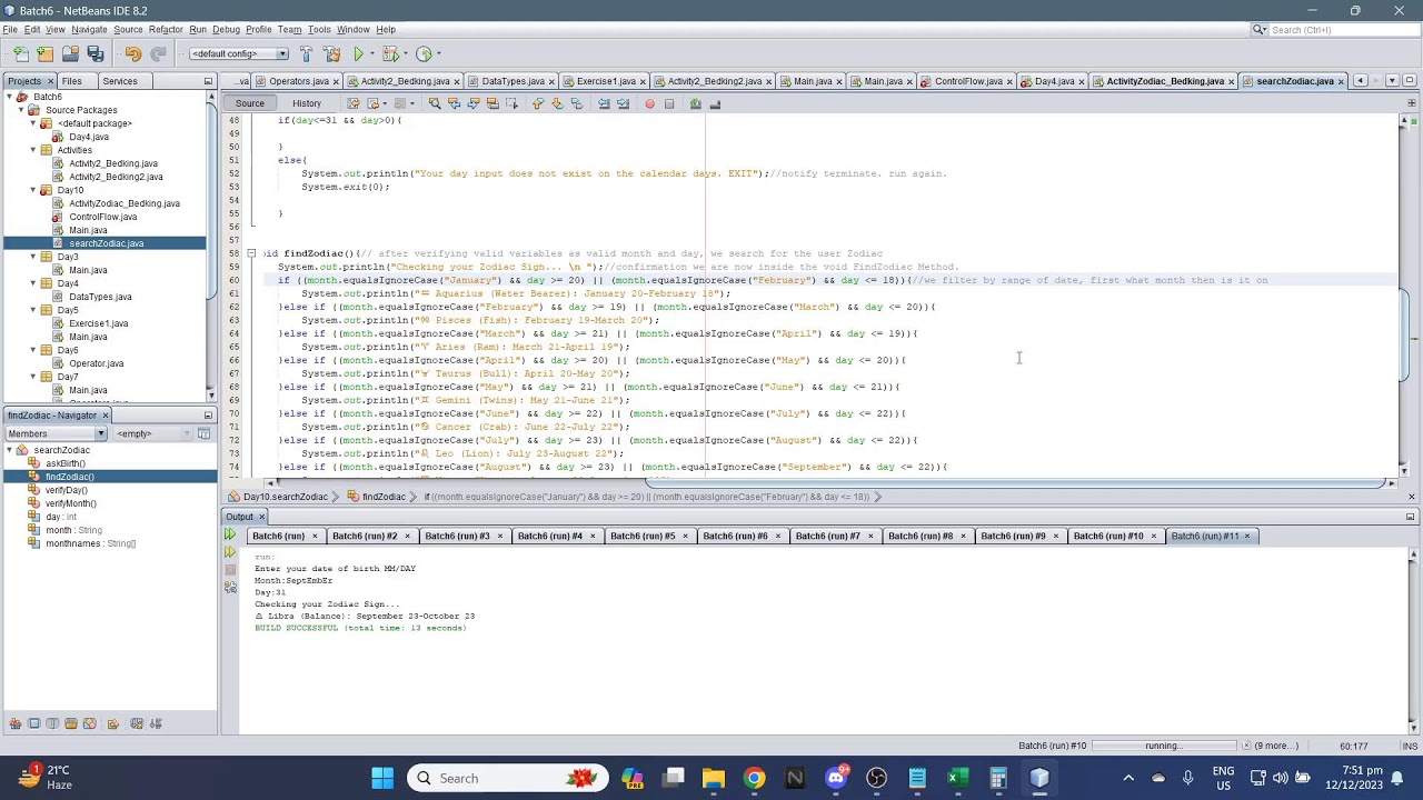 Java Programming Tesda Day 10 Activity Youtube