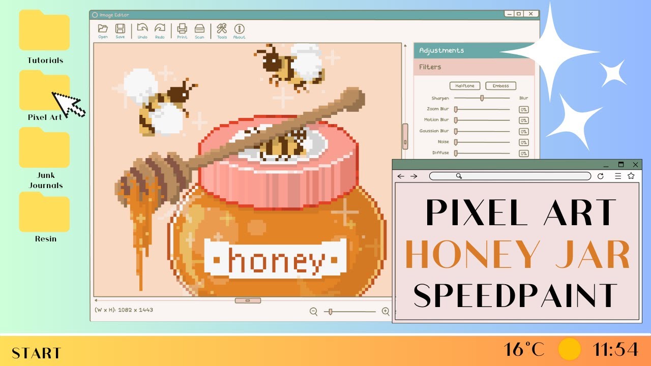 Pixel Art Honey Jar рџђќ Speedpaint Youtube