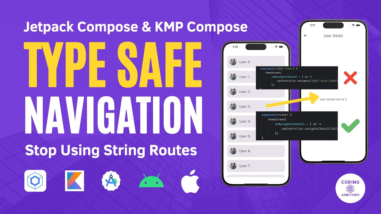 Type Safe Navigation Jetpack Compose Compose Multiplatform Kmp