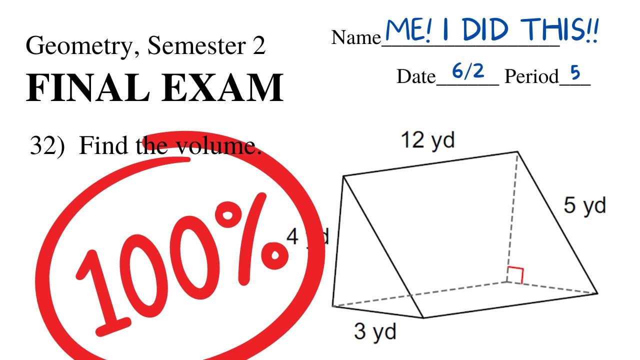 Study Guide For Geometry 2 Final Exam Youtube
